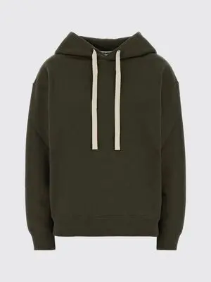 JIL SANDER Relaxed-fit Cotton Hoodie With Drawstring Hood And Contrast Logo - Green
