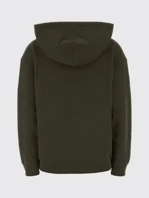 JIL SANDER Relaxed-fit Cotton Hoodie With Drawstring Hood And Contrast Logo - Green