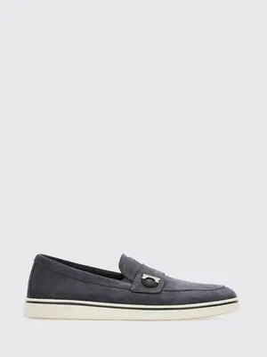 FERRAGAMO Ferragamo Gancini Suede Loafers Beige