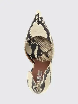 Paris Texas Vera Python-print Calfskin Stiletto Pumps - Beige