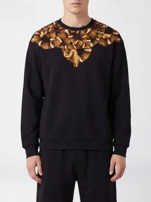 COUNTY OF MILAN Cotton Crew Neck Sweatshirt With Graphic Print - Black