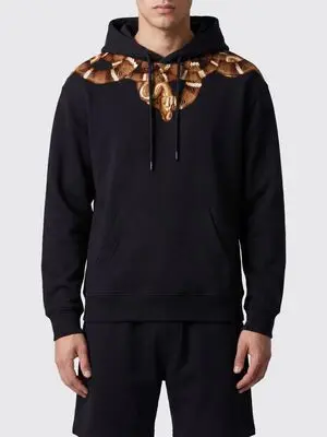 COUNTY OF MILAN Cotton Hoodie With Graphic Print And Kangaroo Pocket - Black