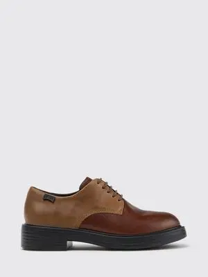Camper Two-tone Derby Shoes In Calfskin With Xl Extralight Sole - Brown