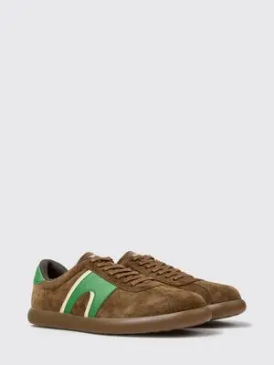 Camper Pelotas Soller Suede Low-top Sneakers With Contrasting Logo - Brown