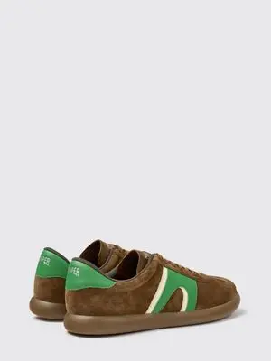 Camper Pelotas Soller Suede Low-top Sneakers With Contrasting Logo - Brown