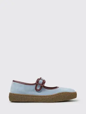 Camper Peu Terreno Suede Mary Jane Shoes With Adjustable Strap - Blue