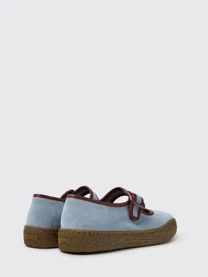 Camper Peu Terreno Suede Mary Jane Shoes With Adjustable Strap - Blue