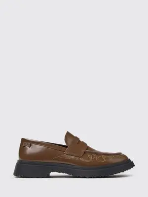 Camper Graphic Print Smooth Leather Loafers With Strap