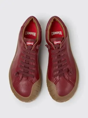 Camper Peu Path+ Grained Leather Slip-on Sneakers - Burgundy