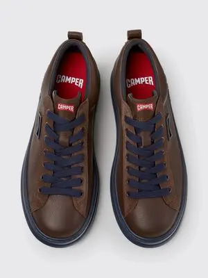 Camper Runner Low-top Sneakers In Natural Grained Leather With Xl Extralight® Sole
