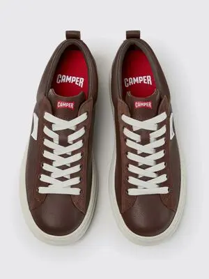 Camper Runner Low-top Sneakers In Natural Grained Leather With Xl Extralight® Sole