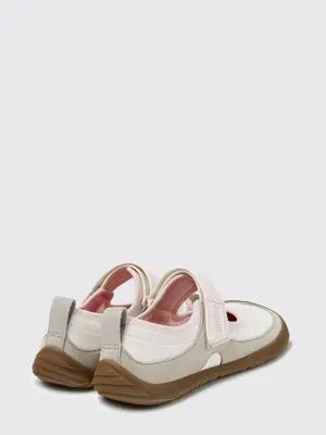 Camper Leather And Recycled Pet Two-tone Mary Jane Flats With Velcro Closure - Multicolor