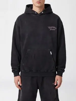 REPRESENT Cotton Hoodie With Back Logo And Kangaroo Pocket - Black