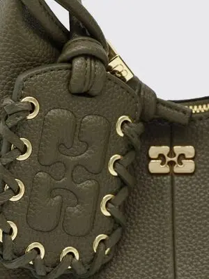 GANNI Mini Handbag In Recycled Materials With Butterfly Logo - Green