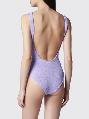 Hunza G Square Stretch One-piece Swimsuit With Square Neckline