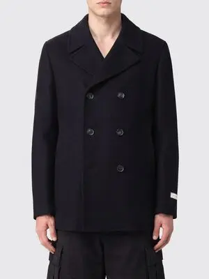 Canali Double-breasted Peacoat In Pure Virgin Wool - Navy
