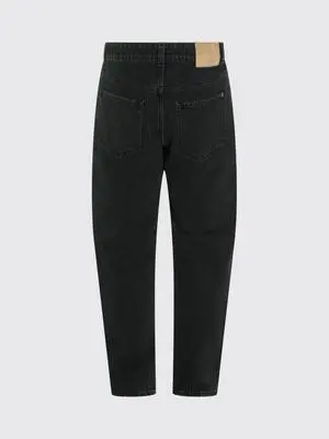 Canali D-macro Baggy Jeans In Mid-rise Cotton Denim With Five Pockets