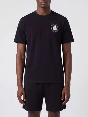 Casablanca Organic Cotton Crew Neck T-shirt With Logo Print - Black