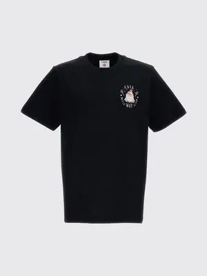 Casablanca Organic Cotton Crew Neck T-shirt With Logo Print - Black