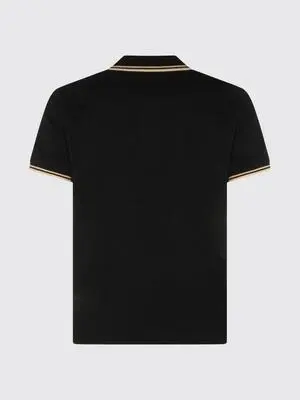 VIVIENNE WESTWOOD Orb Logo Cotton Polo With Contrast Tipping - Black