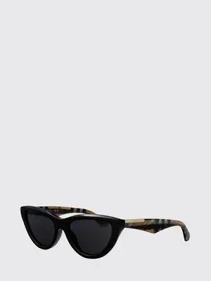 Burberry Cat-eye Acetate Sunglasses With Vintage Check Pattern - Black