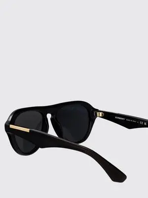 Burberry Aviator Acetate Sunglasses With Rounded Shape And Logo