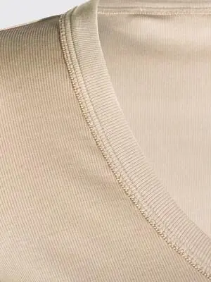 Fabiana Filippi Short-sleeved T-shirt In Cotton With Crew Neck - Coffee
