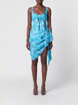 Chloé Off-the-shoulder Floral Cotton Bustier Mini Dress - Multicolor