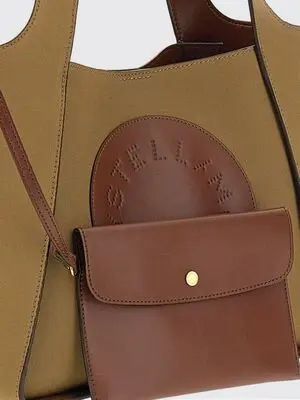 Stella McCartney Logo Canvas Handbag With Removable Pouch