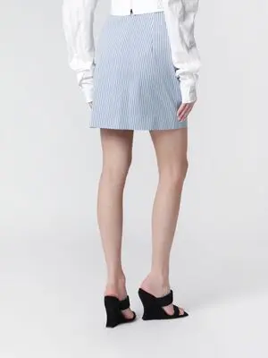 VIVIENNE WESTWOOD Striped Cotton Mini Pencil Skirt - Blue