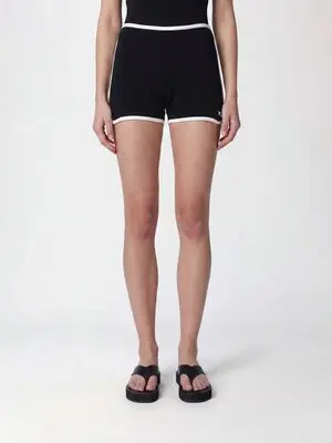 COURREGES High-waisted Cotton Shorts - Black