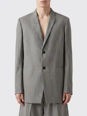 Rick Owens Peak Lapel Single-breasted Wool Blazer - Grey