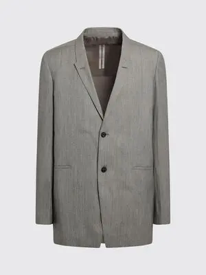 Rick Owens Peak Lapel Single-breasted Wool Blazer