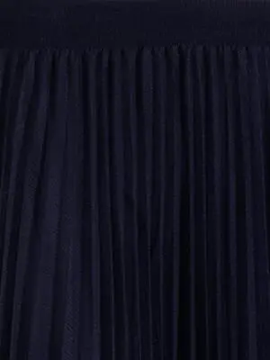 Fabiana Filippi Pleated Crêpe Midi Skirt With Elasticated Waist - Blue