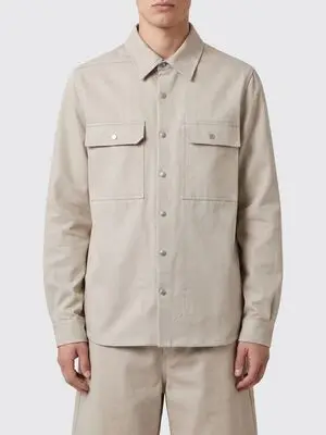 Rick Owens Duchesse Shirt Jacket With Classic Collar - Sand