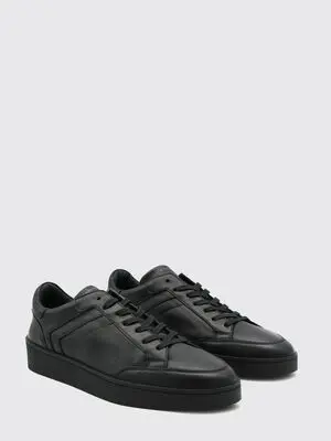 Canali Low-top Leather Trainers - Black