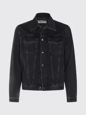 Canali Cotton Denim Shirt Jacket With Patch Pockets