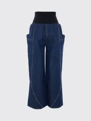 Alaïa High-waisted Wide-leg Palazzo Jeans In Denim
