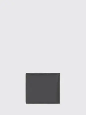 Thom Browne 4-bar Full-grain Leather Bifold Wallet - Grey