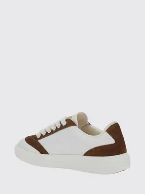 Casablanca Bi Leather And Fabric Sneakers With Round Toe - Brown