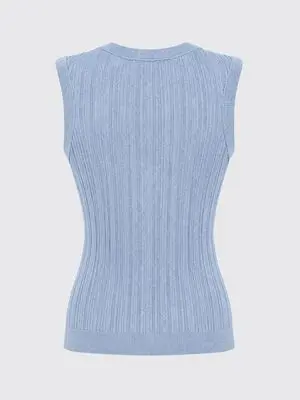 ATOMO FACTORY Viscose Blend Off-shoulder Crew Neck Top