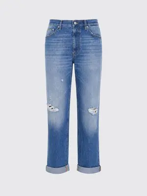 DONDUP Mid-rise Straight Jeans With Distressed Detailing And Turn-up Hems