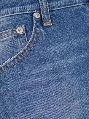 DONDUP Mid-rise Straight Jeans With Distressed Detailing And Turn-up Hems