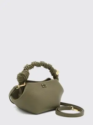 GANNI Butterfly Mini Recycled Leather Handbag With Braided Handle - Olive