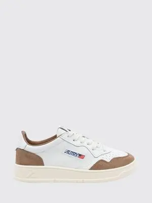 AUTRY Medalist Low Two-tone Calfskin And Suede Trainers - White