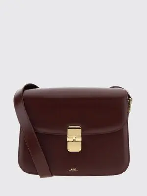 A.p.c. Grace Crossbody Bag In Smooth Leather - Wine