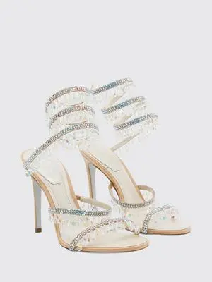 Rene Caovilla Crystal Embellished Stiletto Heel Sandals