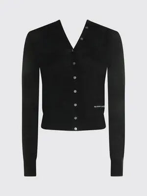 Alexander Wang V-neck Wool Cardigan With Contrast Logo