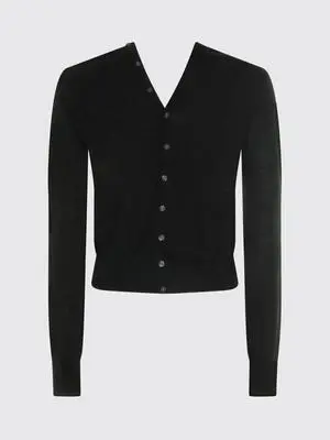 Alexander Wang V-neck Wool Cardigan With Contrast Logo