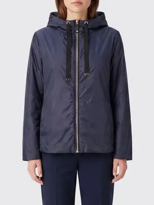 Max Mara Hooded Short Technical Fabric Windbreaker - Blue